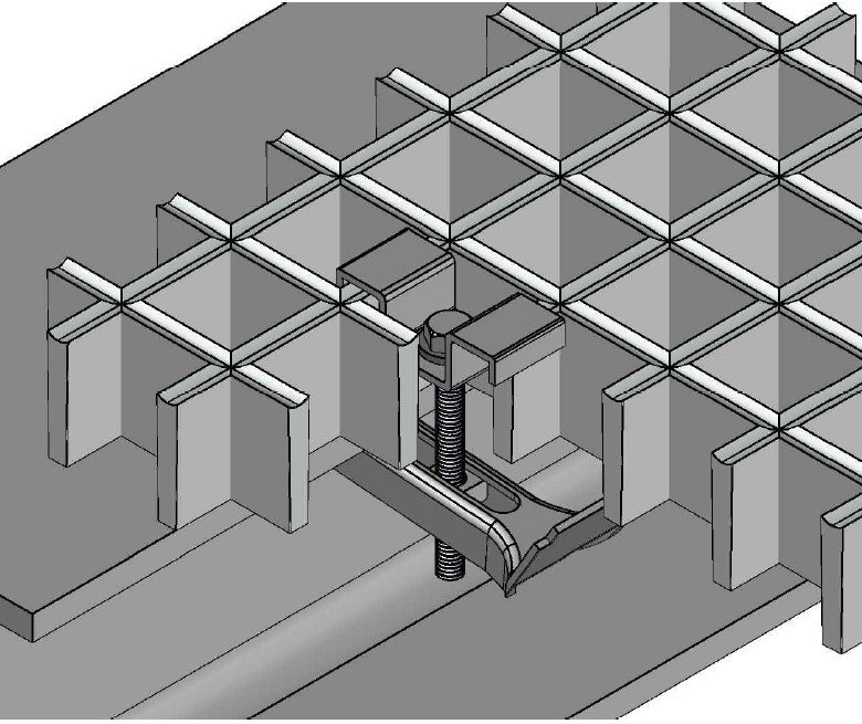 Festebeslag B138KM - Beslag - Fibergitter - Flexi Riste A/S