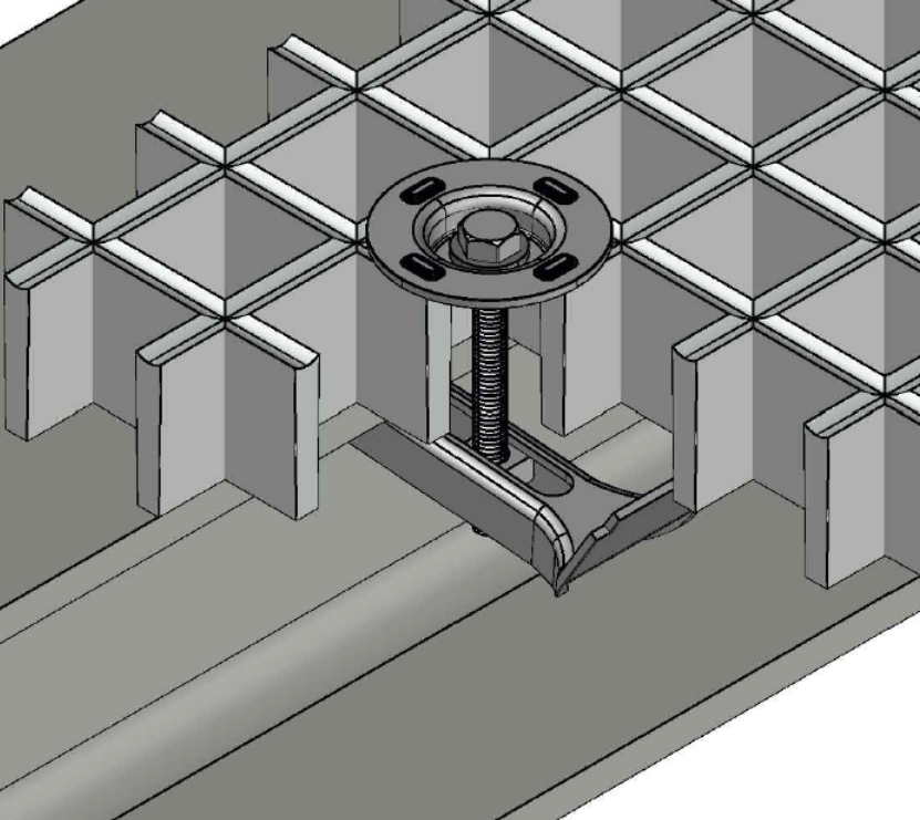 Standard Festebeslag B138T - Beslag - Fibergitter - Flexi Riste A/S