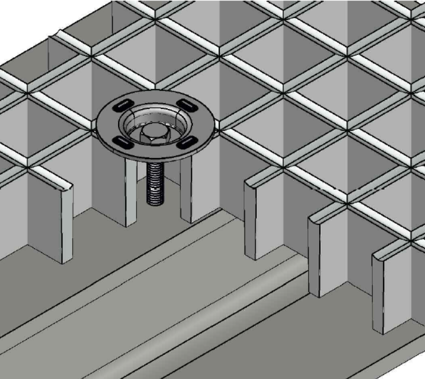 Festebeslag B638T - Beslag - Fibergitter - Flexi Riste A/S