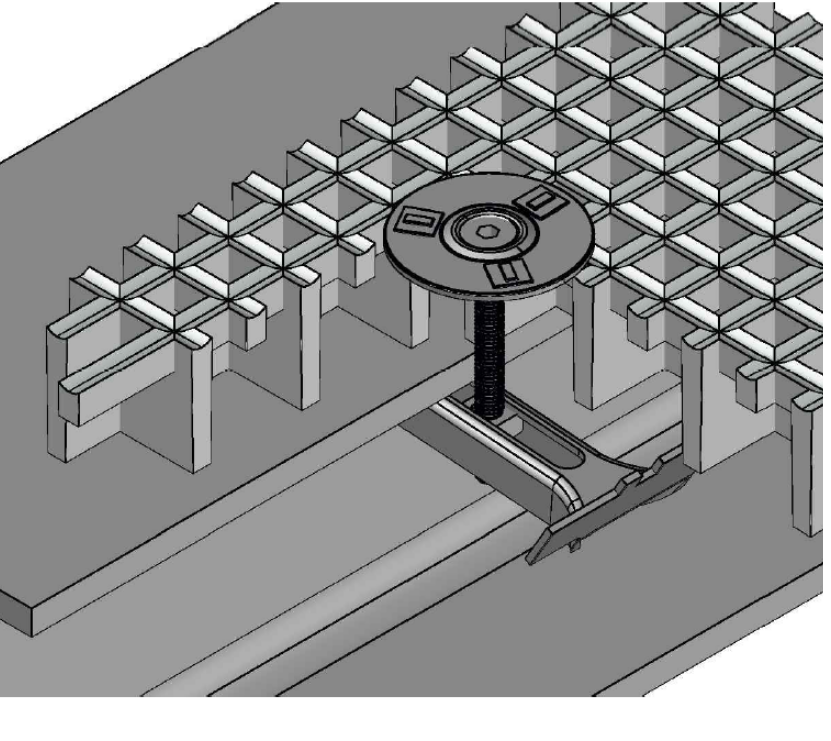Festebeslag B120TR - Beslag - Fibergitter - Flexi Riste A/S
