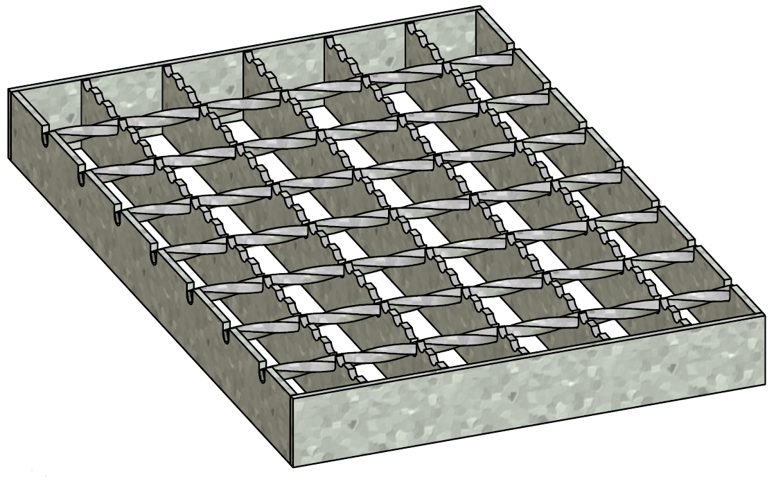 XSP330-34/38-3 - 30x3 mm bærerib - Flexi Riste A/S